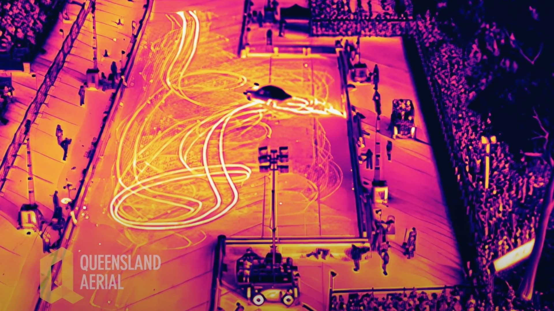 A Burnout Contest Viewed Through A Thermal Camera Is Wild A Burnout Contest Viewed Through A Thermal Camera Is Wild