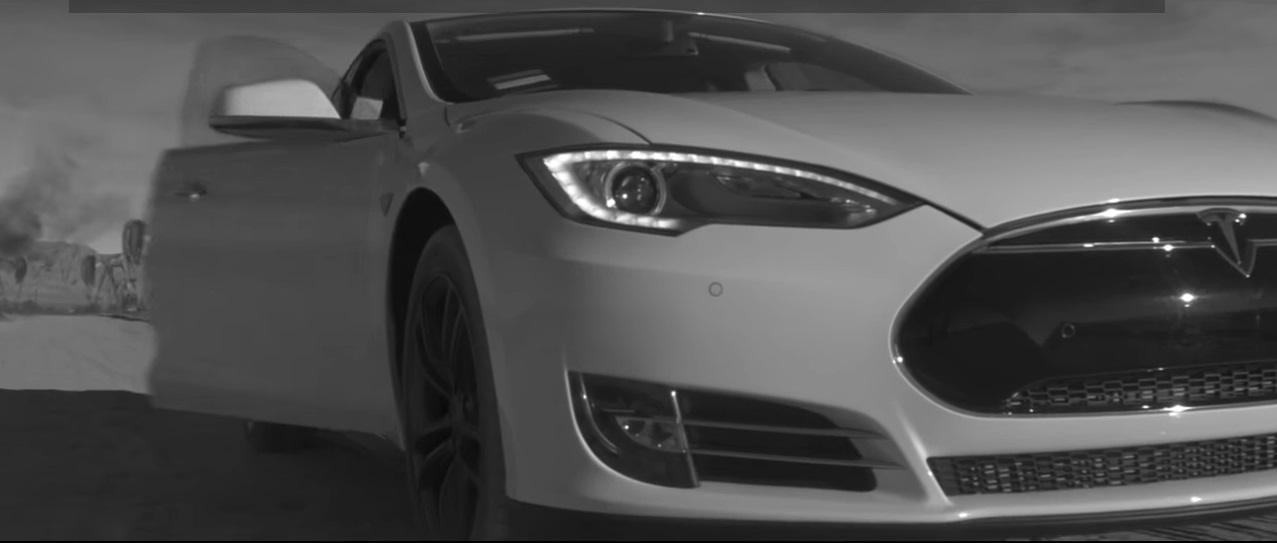 Tesla fan commercial: electric car rescue from post-apocalyptic landscape