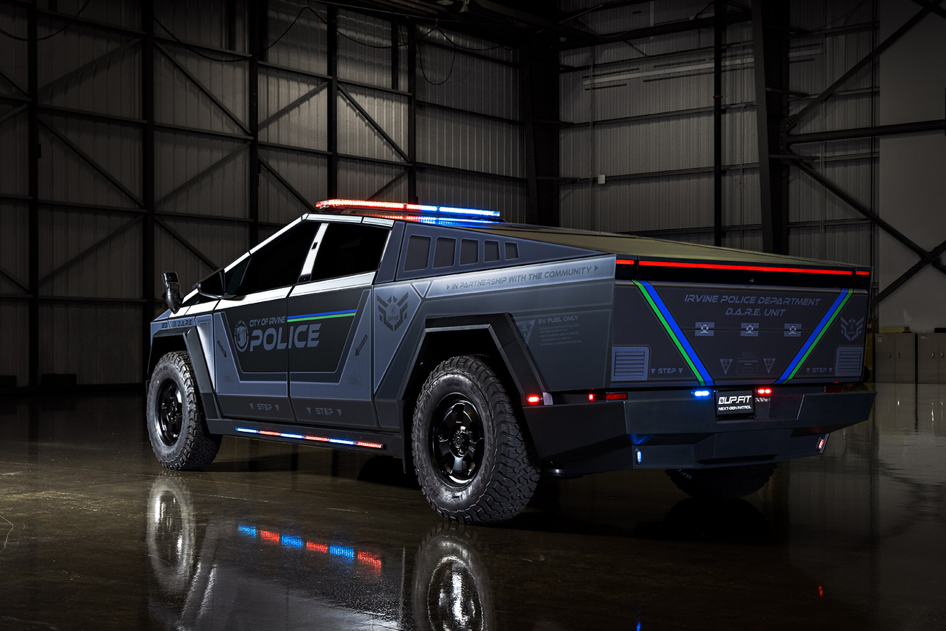 Tesla Cybertruck reports for police duty in California