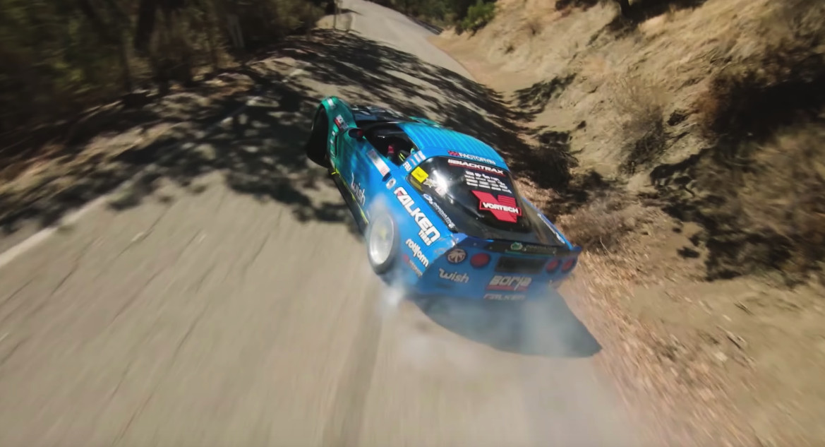 Watch Matt Field drift a mountain in his 1,060-hp Corvette