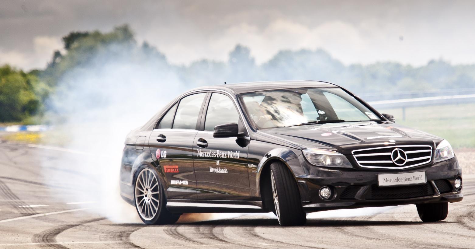 Mercedes Driver Sets 7,572-Foot Guinness World Record Drift: Video