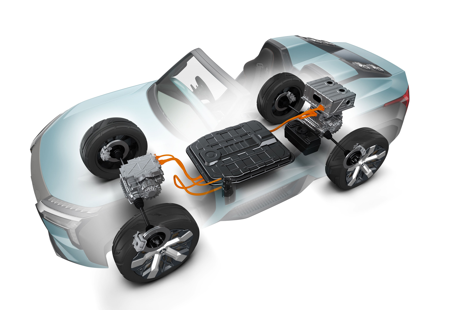 Mitsubishi MI-Tech Concept debuts with gas turbine, 4-motor powertrain