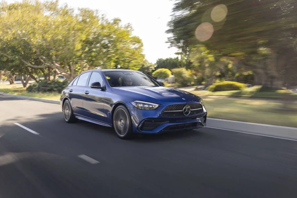 Blue Mercedes Benz Cars