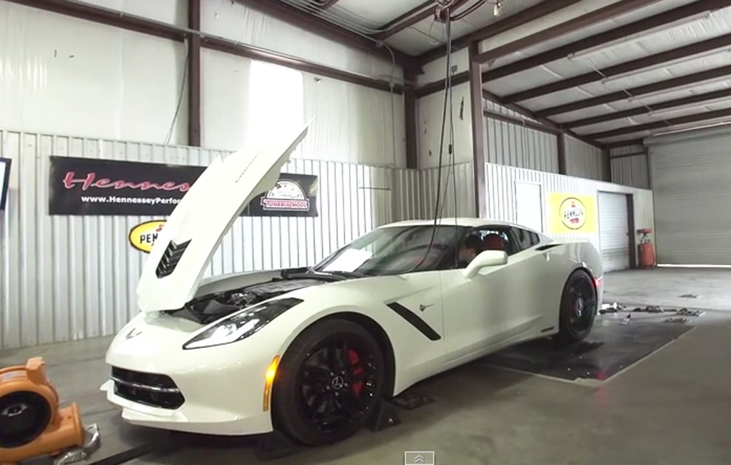 Hennessey’s 1,000-Horsepower Corvette Gets Strapped To The Dyno: Video