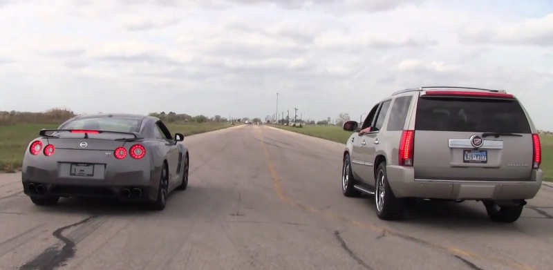 Twin-Turbo Hennessey Cadillac Escalade Outruns 2011 Nissan GT-R: Video