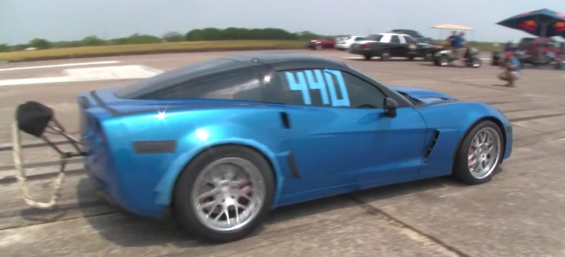 1,500-HP Twin-Turbo Corvette Hits 231 MPH At Texas Mile