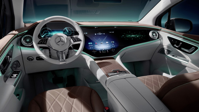 US-built Mercedes EQE SUV teased with interior photos, due for October ...