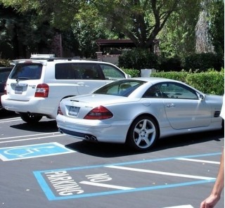 Steve Jobs Back to Parking Benz SL Illegally